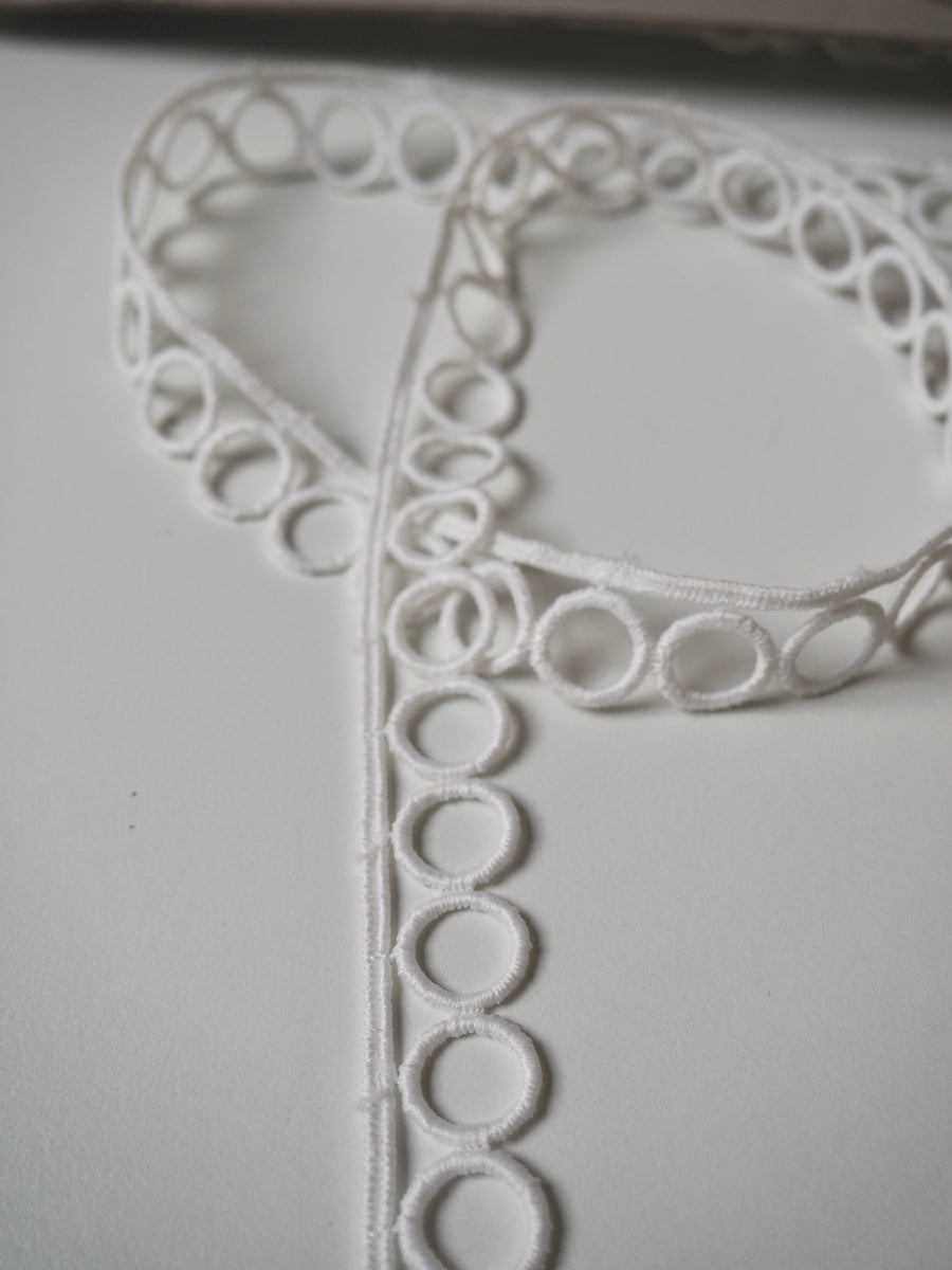White Circle Lace Trim 18mm – The New Craft House