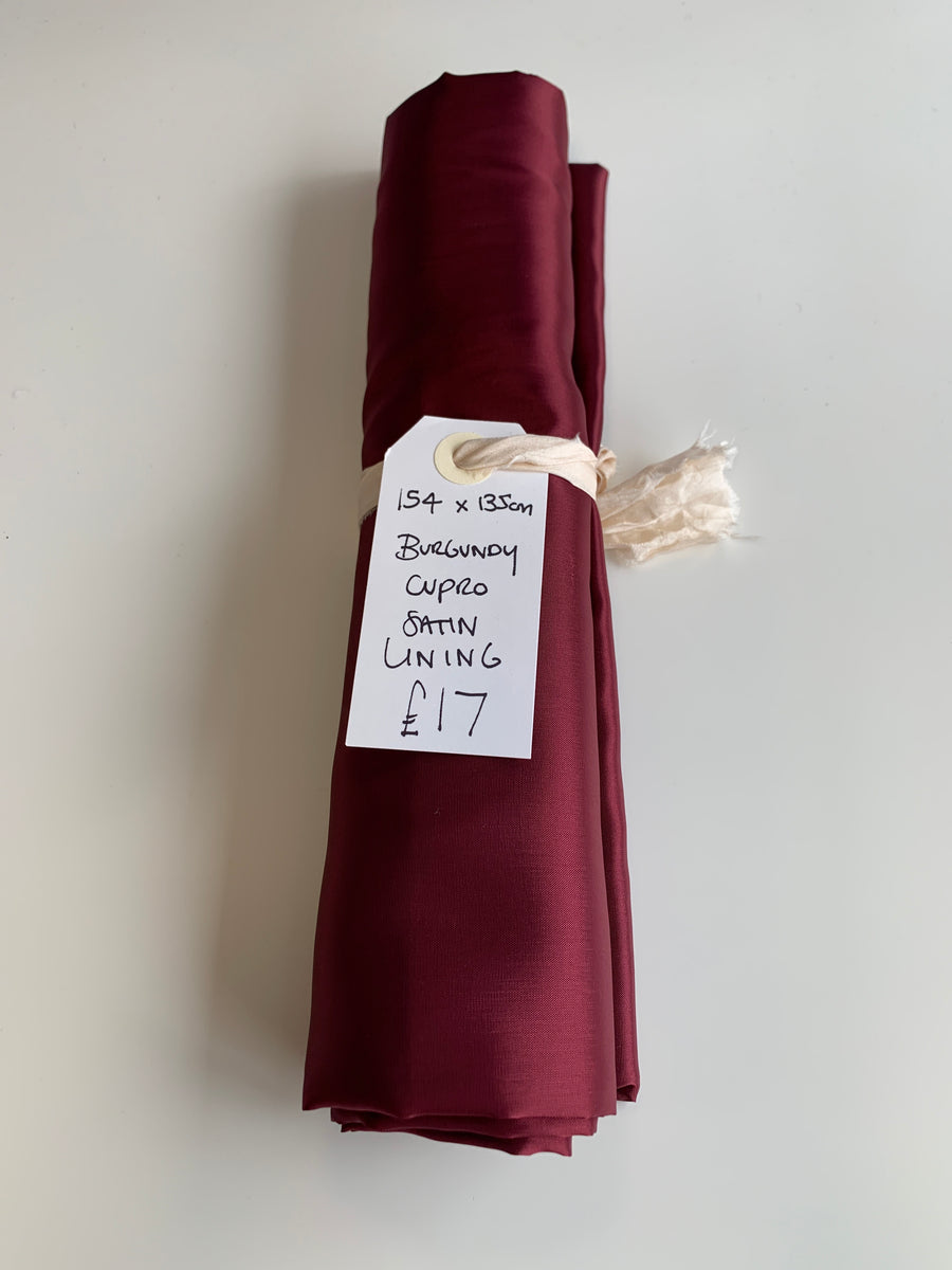 Burgundy Cupro Satin Lining Remnant – The New Craft House