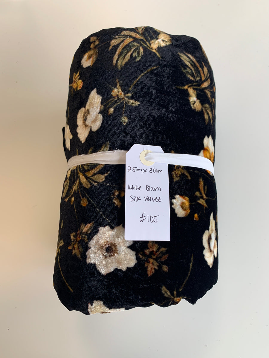 White Bloom Silk Velvet Remnant – The New Craft House