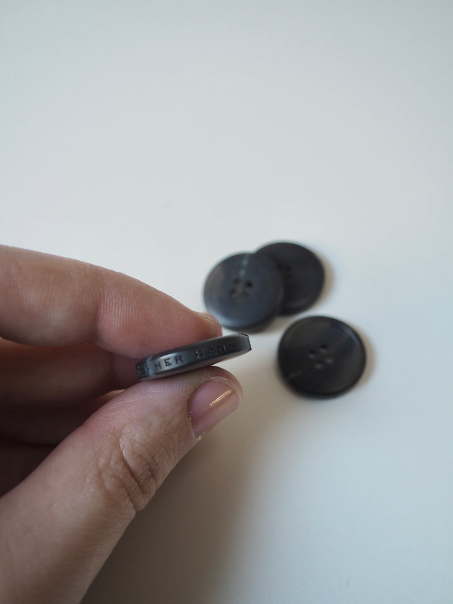 Branded Dark Faux Horn Buttons 23mm – The New Craft House
