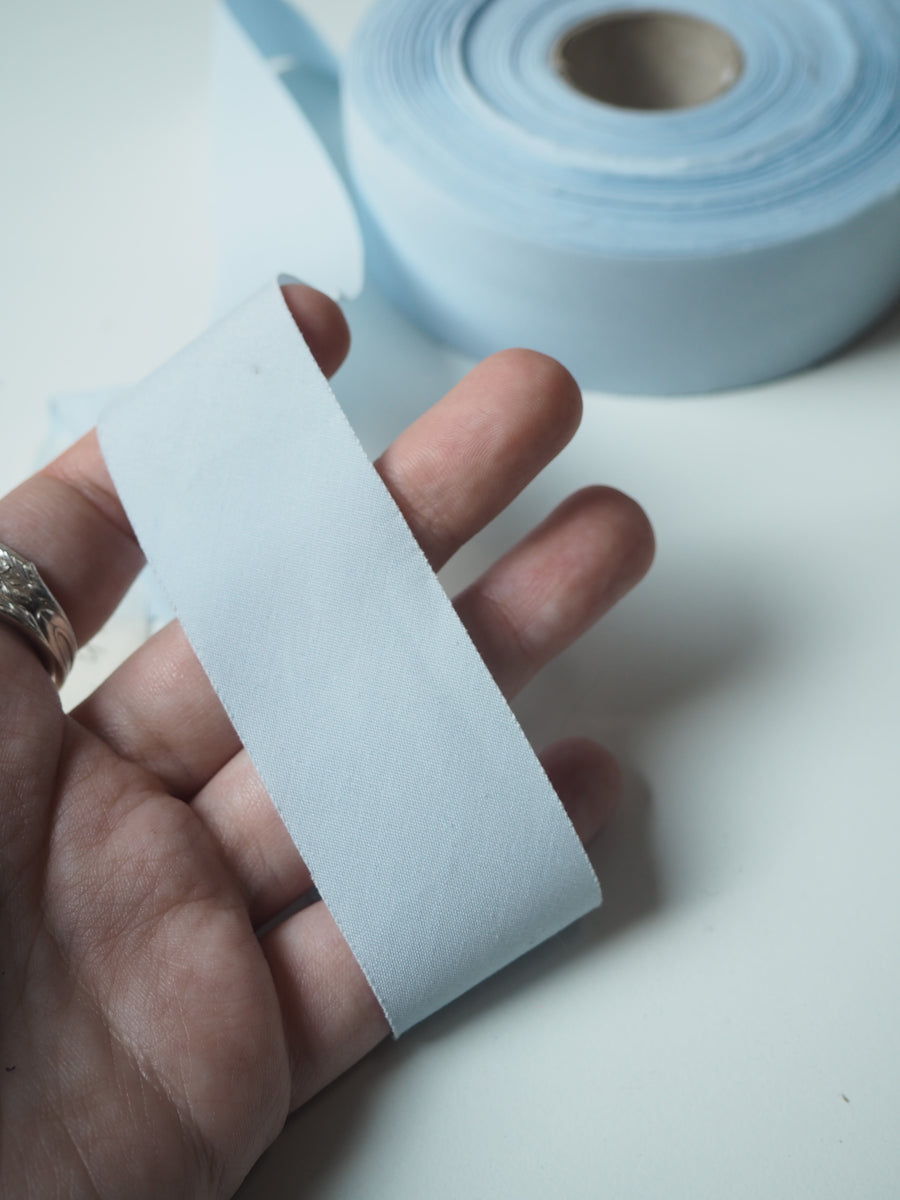 Pale Blue Cotton 25mm Bias Tape Roll – The New Craft House