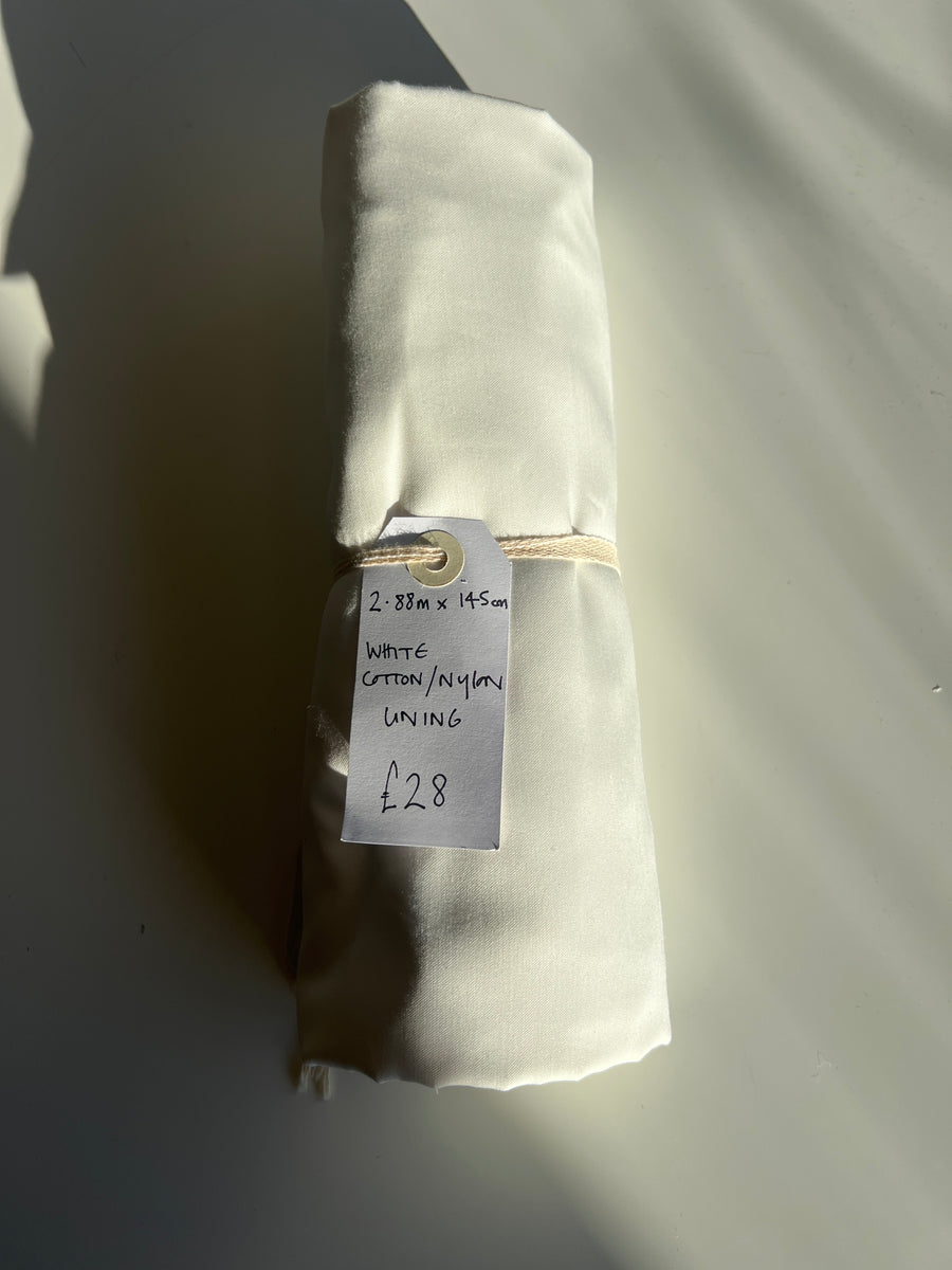 White Cotton/Nylon Lining Remnant – The New Craft House