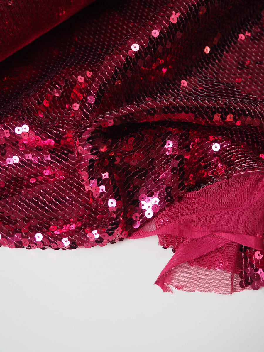 Raspberry Sequin Tulle – The New Craft House