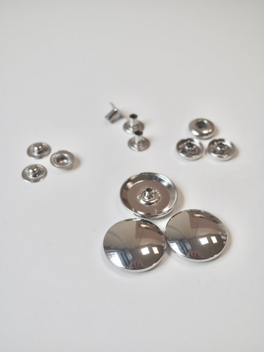 Silver Press Studs 23mm/36L – The New Craft House