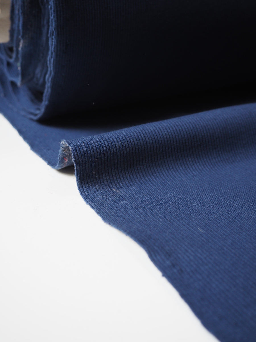 Dark Blue Cotton 2x2 Rib Jersey – The New Craft House