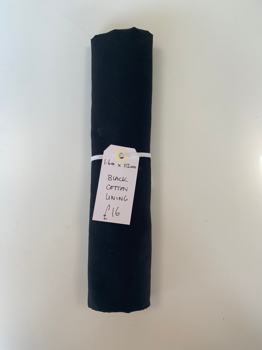 Black Cotton Lining Remnant – The New Craft House