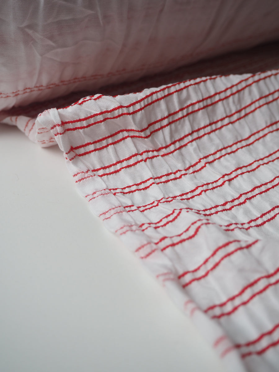 Red + White Descending Stripe Viscose (Per Piece) – The New Craft House