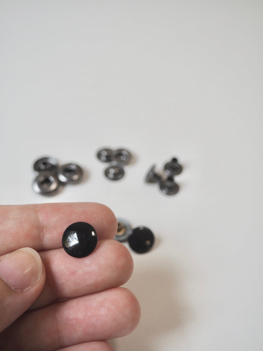 Shiny Black Press Studs 11mm/18L – The New Craft House