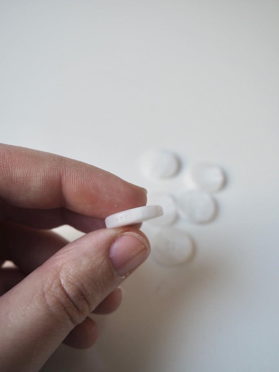 Branded Optic White Faux Horn Buttons 18mm – The New Craft House