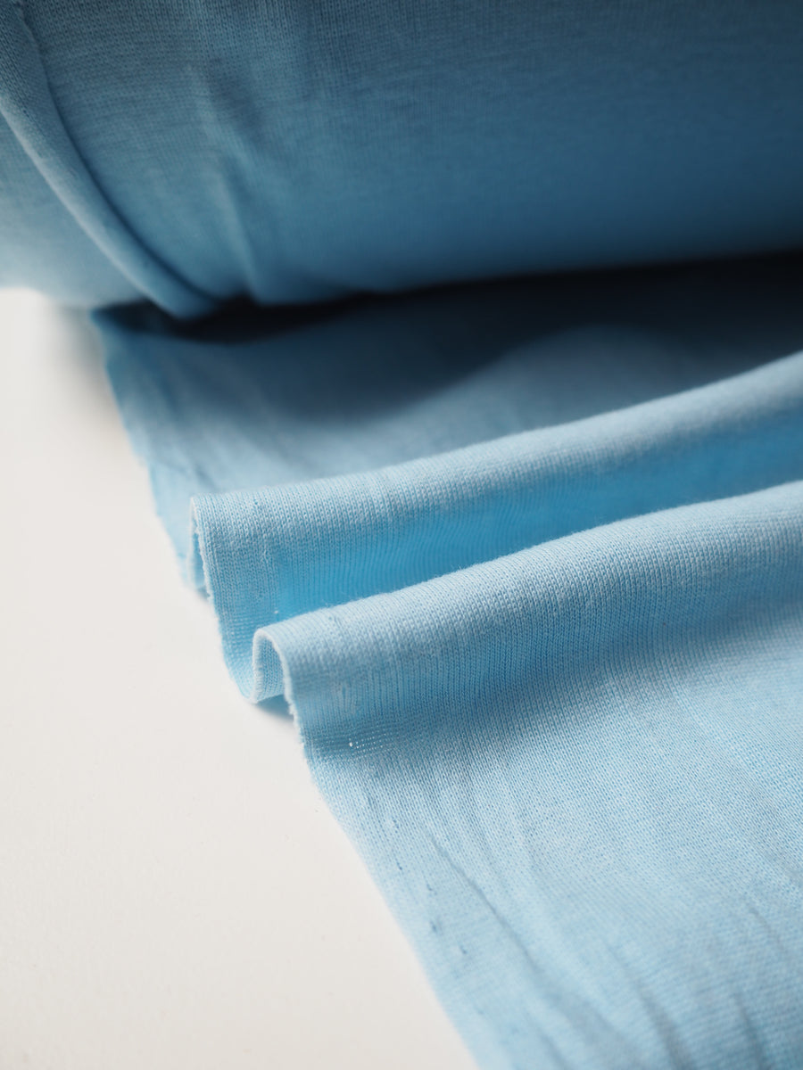 Powder Blue Cotton 1x1 Jersey – The New Craft House