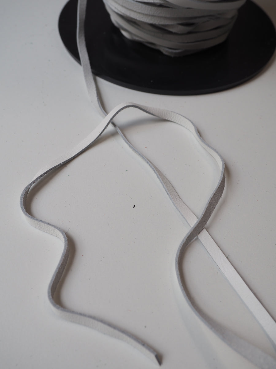 White Leather Cord 5mm – The New Craft House
