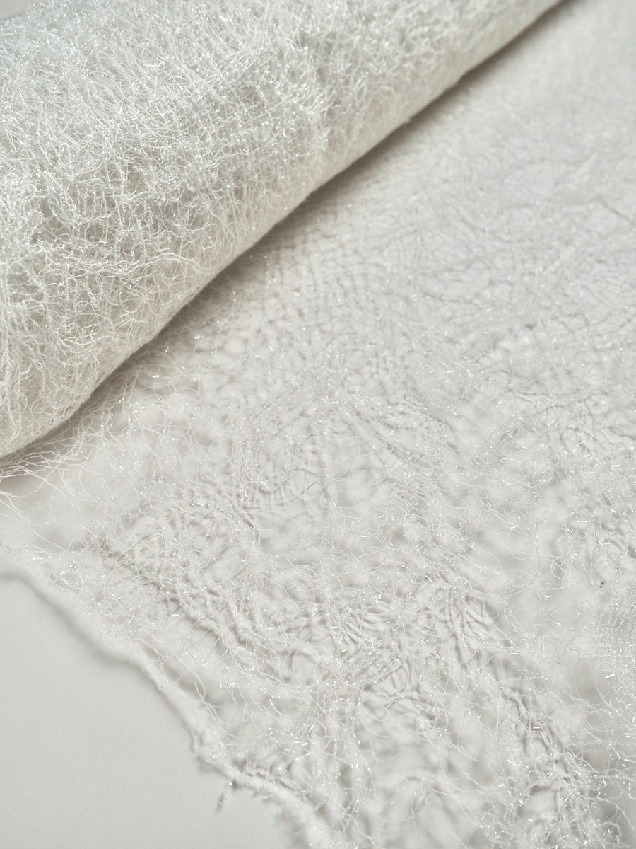 Aurora White Sparkle Lace – The New Craft House